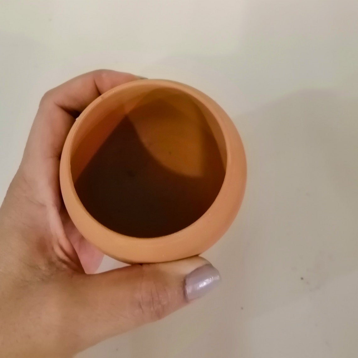 Organic Clay Wine Glass, Vintage Handmade Royal Clay Goblet, Antique ...