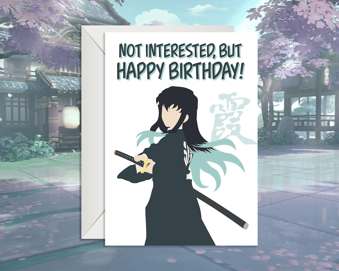 Demon Slayer Birthday Card | Muichiro Tokito Greeting Card | Mist ...