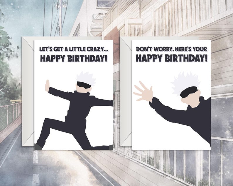 Jujutsu Kaisen Birthday Card | Gojo Satoru Greeting Card | Jujutsu ...