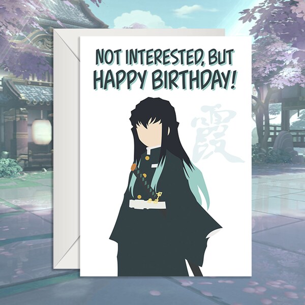 Anime Birthday Card - Etsy