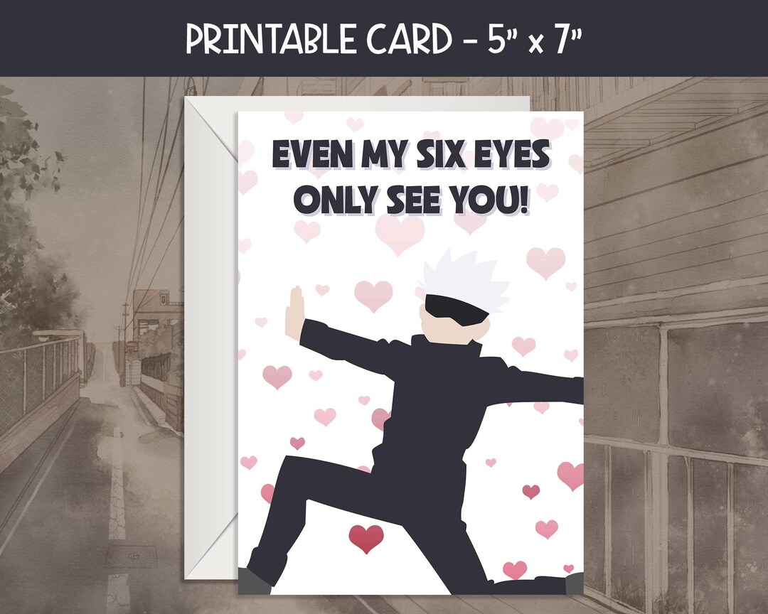 Jujutsu Kaisen Digital Anniversary Card | Gojo Satoru Printable Card ...