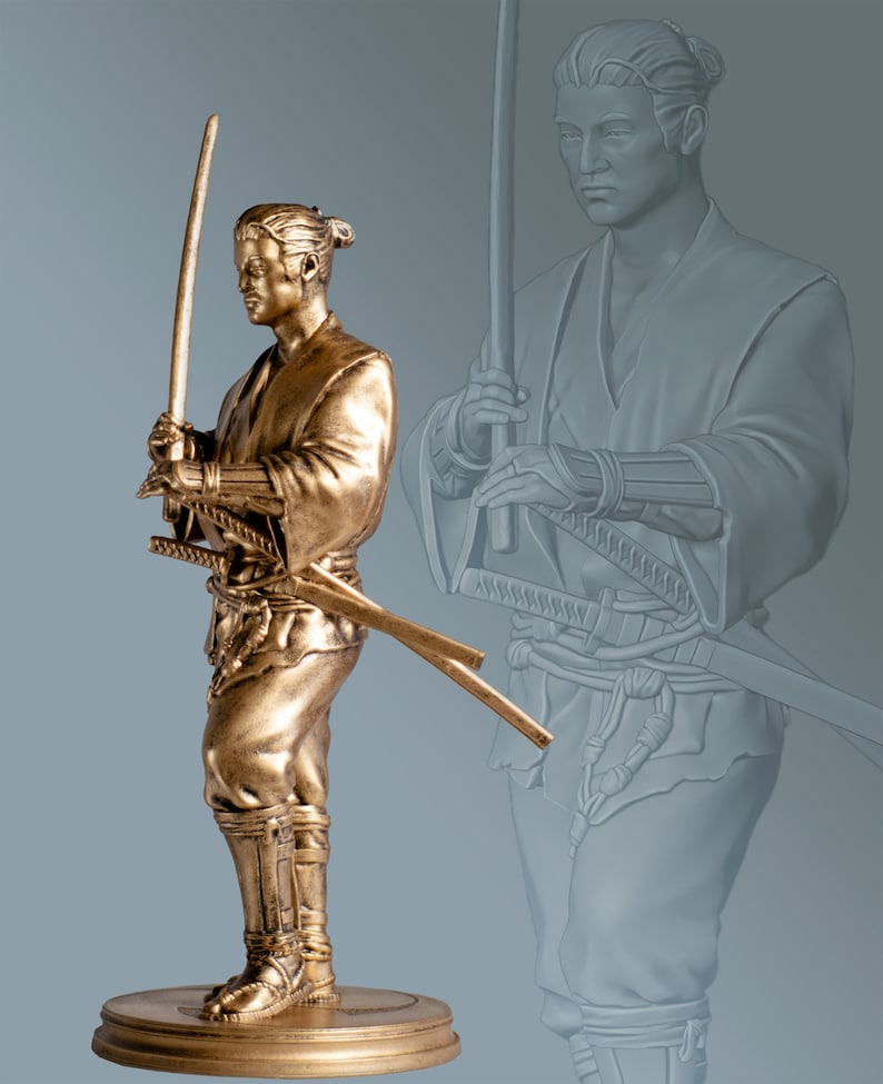 Statue of Miyamoto Musashi, the Legendary Warrior Swordsman, Inspiring ...