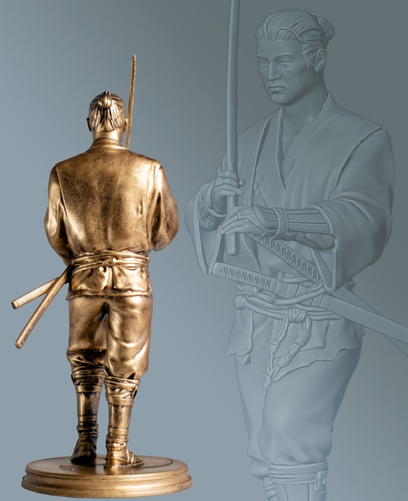 Statue of Miyamoto Musashi, the Legendary Warrior Swordsman, Inspiring ...