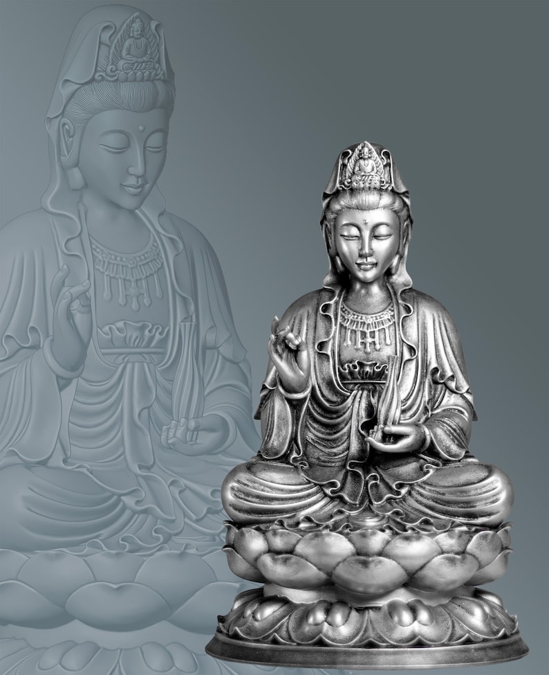 Statue of Kwan Yin, A.k.a. Bodhisattva of Compassion, Goddess of Mercy ...