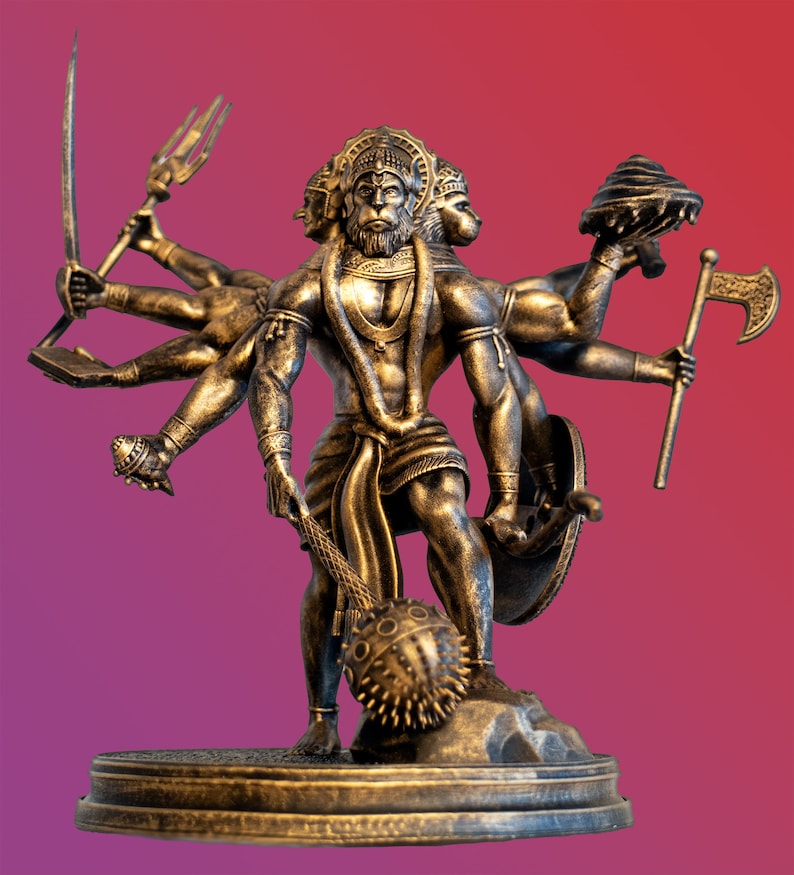 Statue of Lord Panchamukhi Hanuman, Five-faced Form of Sri Hanuman ...