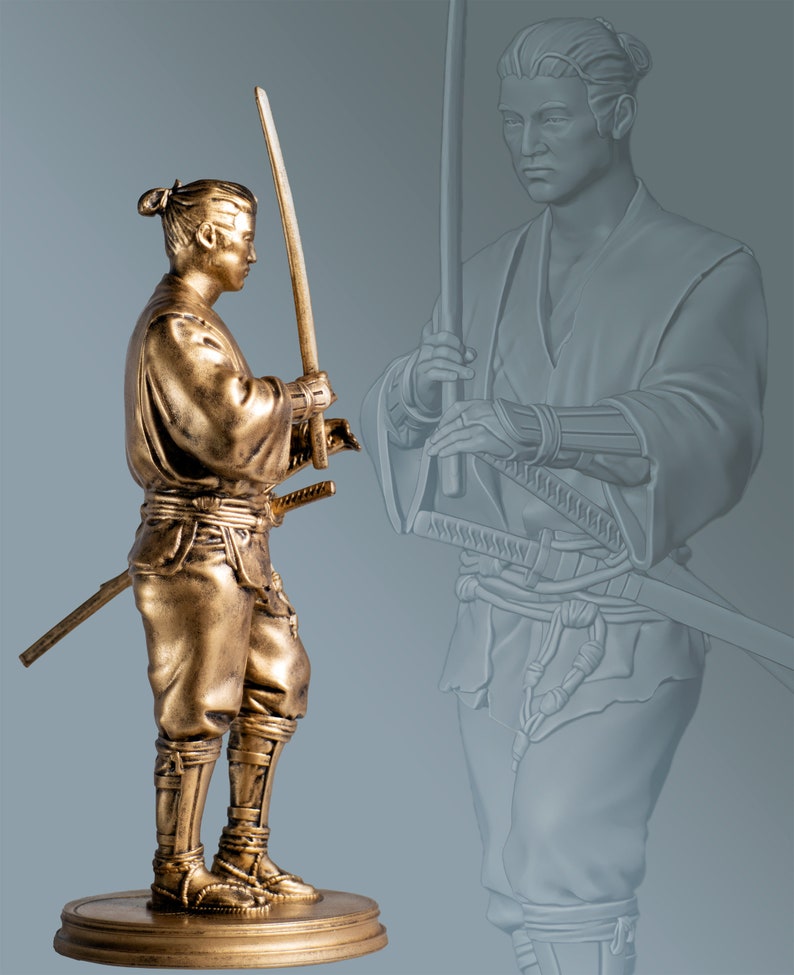 Statue of Miyamoto Musashi, the Legendary Warrior Swordsman, Inspiring ...