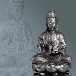 Statue of Kwan Yin, A.k.a. Bodhisattva of Compassion, Goddess of Mercy ...