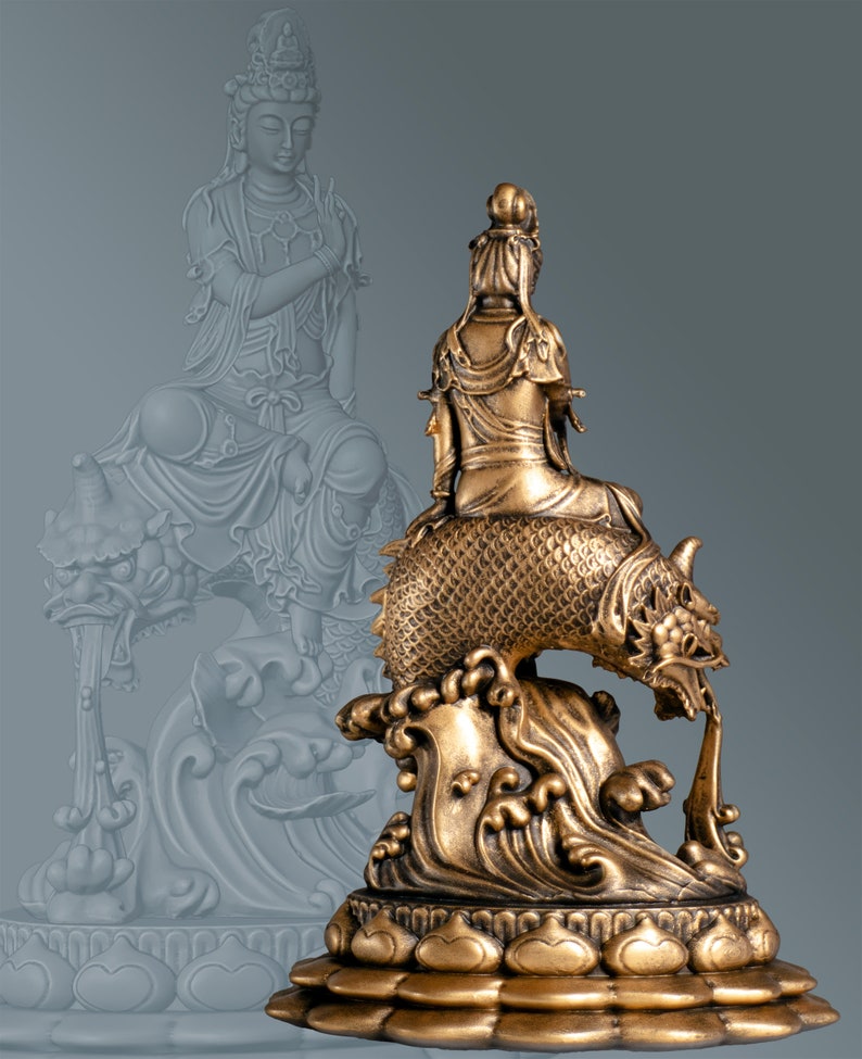 Statue of Goddess of Mercy Kannon (a.k.a. Bodhisattva of Compassion ...