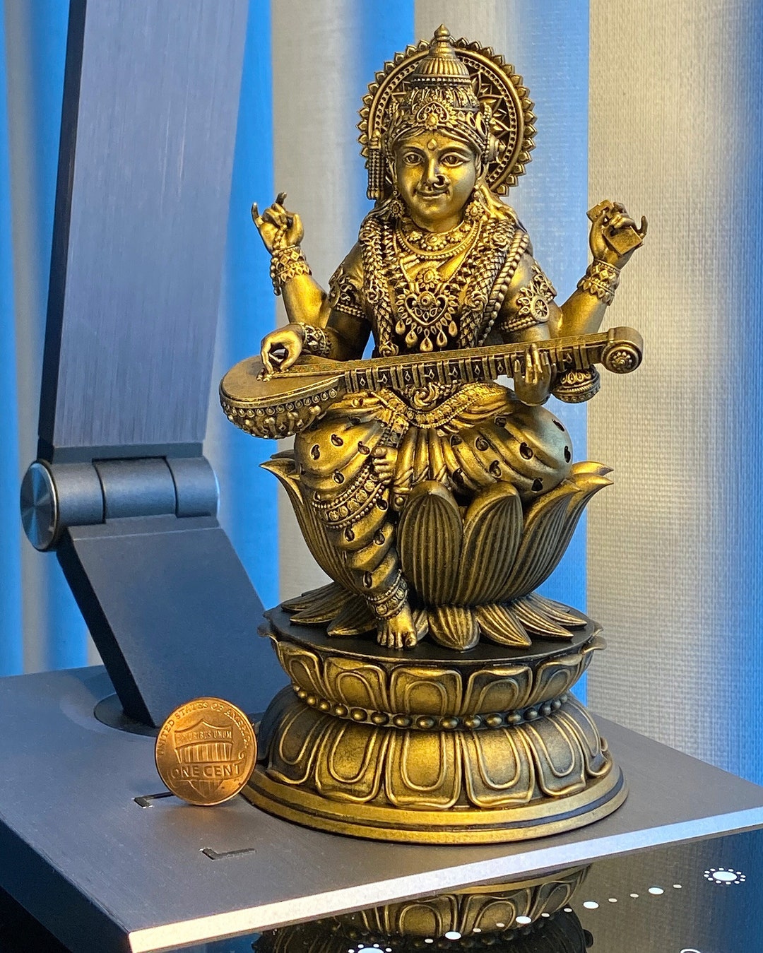 Statue of Saraswati, A.k.a. Gayatri, Sharada, Savitri, Brahmani ...