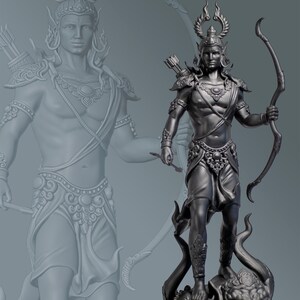 Statue of Lord Ram the Demon Slayer, A.k.a. Rama, Ramar, Raman ...