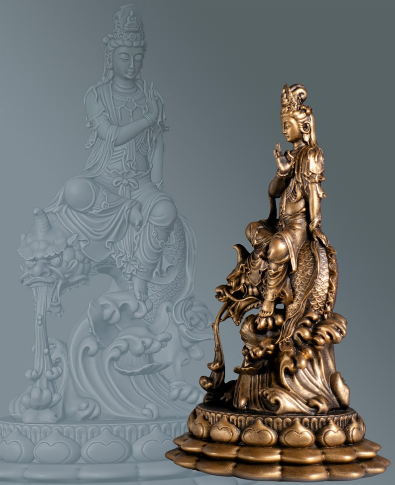 Statue of Goddess of Mercy Kannon (a.k.a. Bodhisattva of Compassion ...