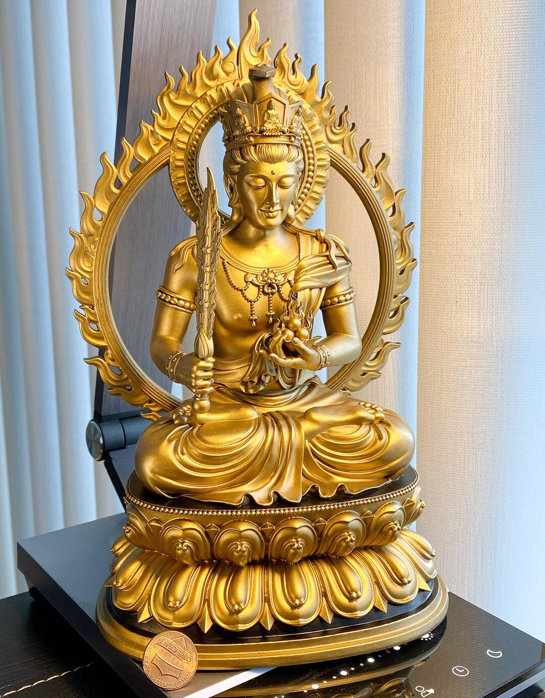Uv-resin Statue of Akasagarbha, Bodhisattva of Boundless Wisdom and ...