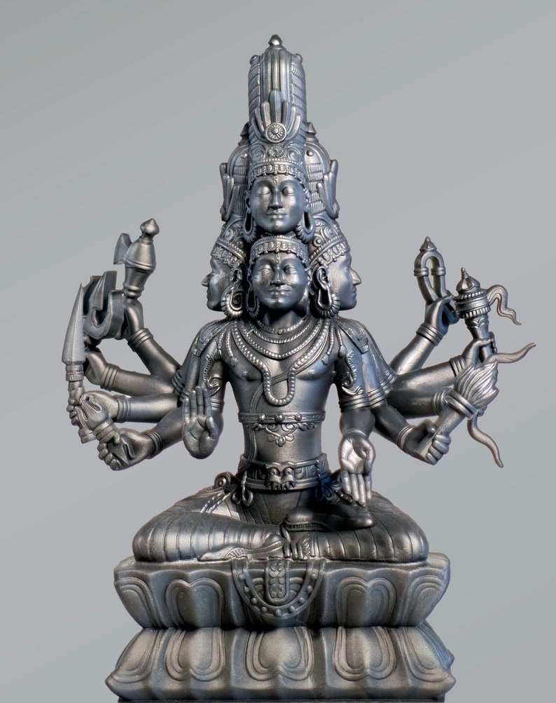 Statue of Lord Sadashiva, the Highest Five-faced Lord Shiva's Form ...