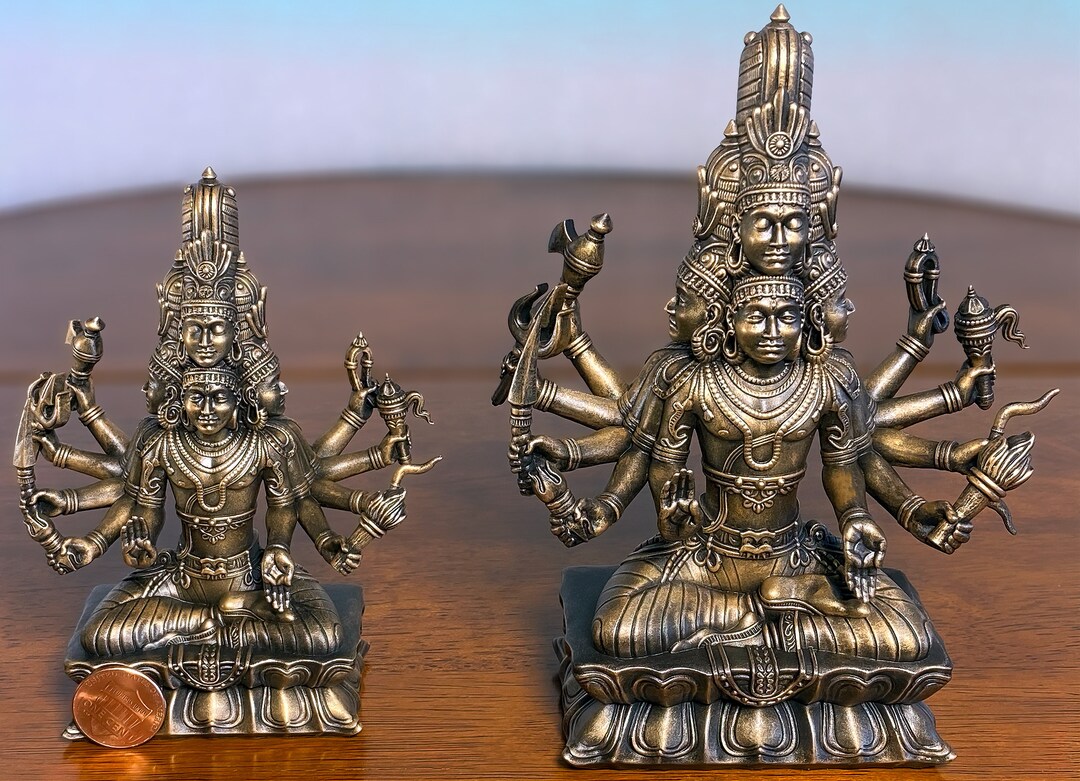 Statue of Lord Sadashiva the Highest Five-faced Form of Lord - Etsy Canada