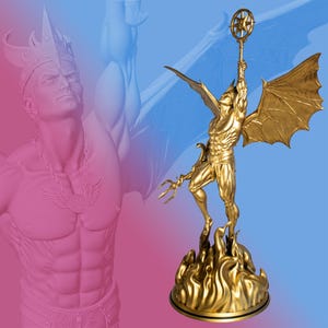 Statue of Lucifer Rising, the Morning Star (venus), the Light-bringer ...