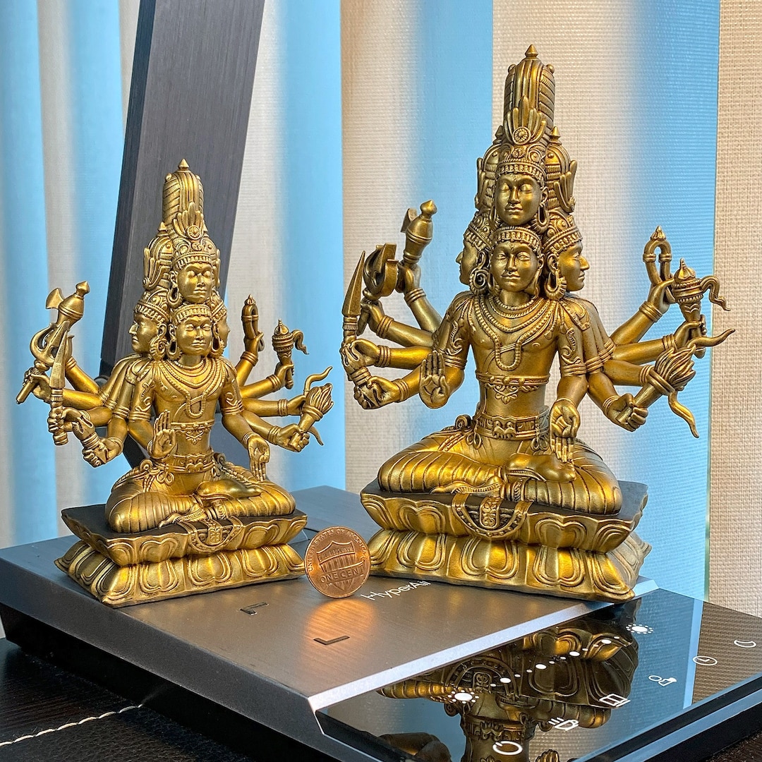 Statue of Lord Sadashiva, the Highest Five-faced Lord Shiva's Form ...