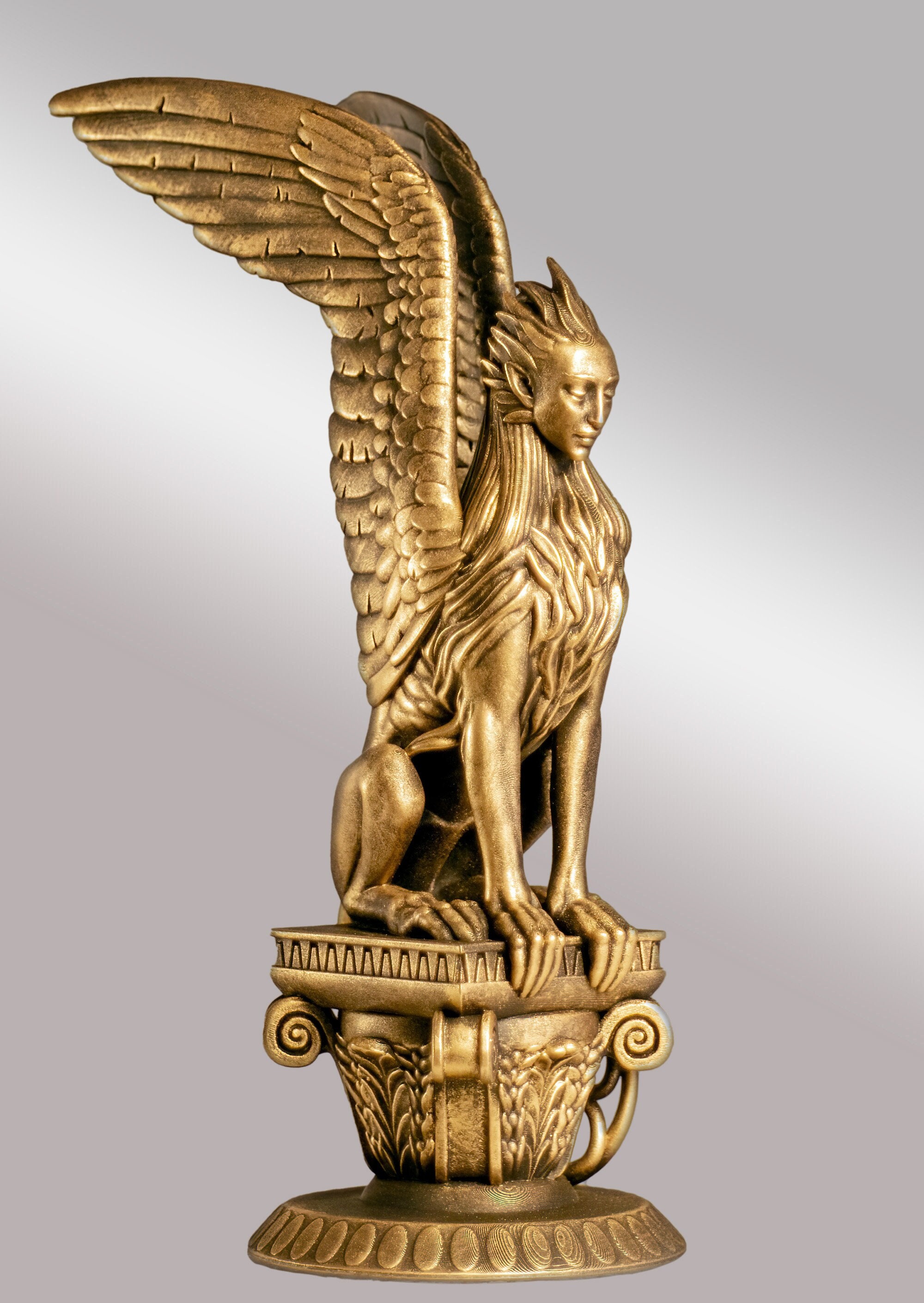 Statue of Ancient Greek Sphinx Guardian of Knowledge - Etsy