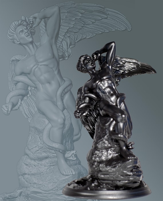 Angelo Caduto Lucifero Uno Sguardo Intenso Che Penetra L’anima,