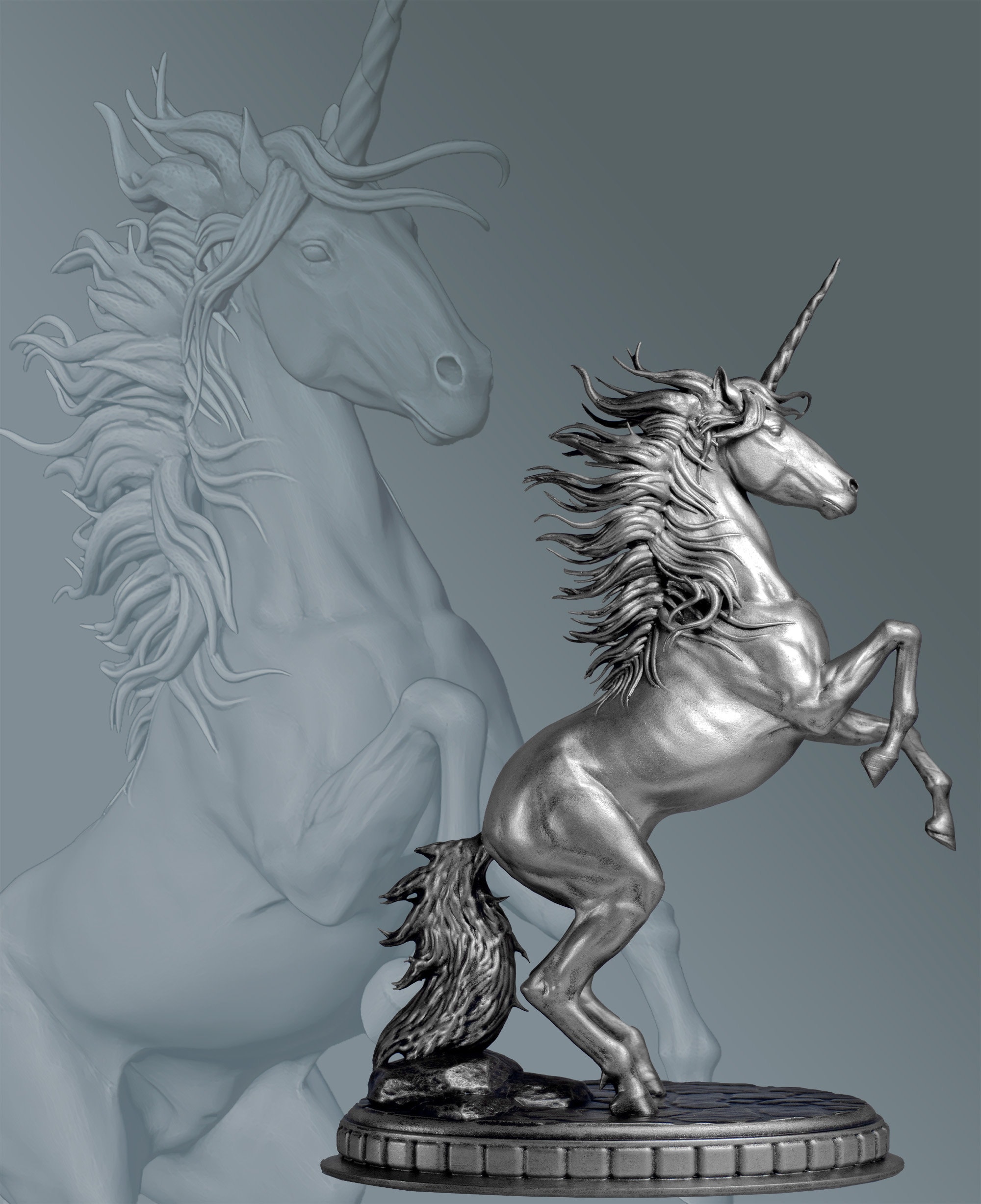 Statue of Unicorn, A.k.a. Monoceros - Mythical Beast Well Known in Many ...