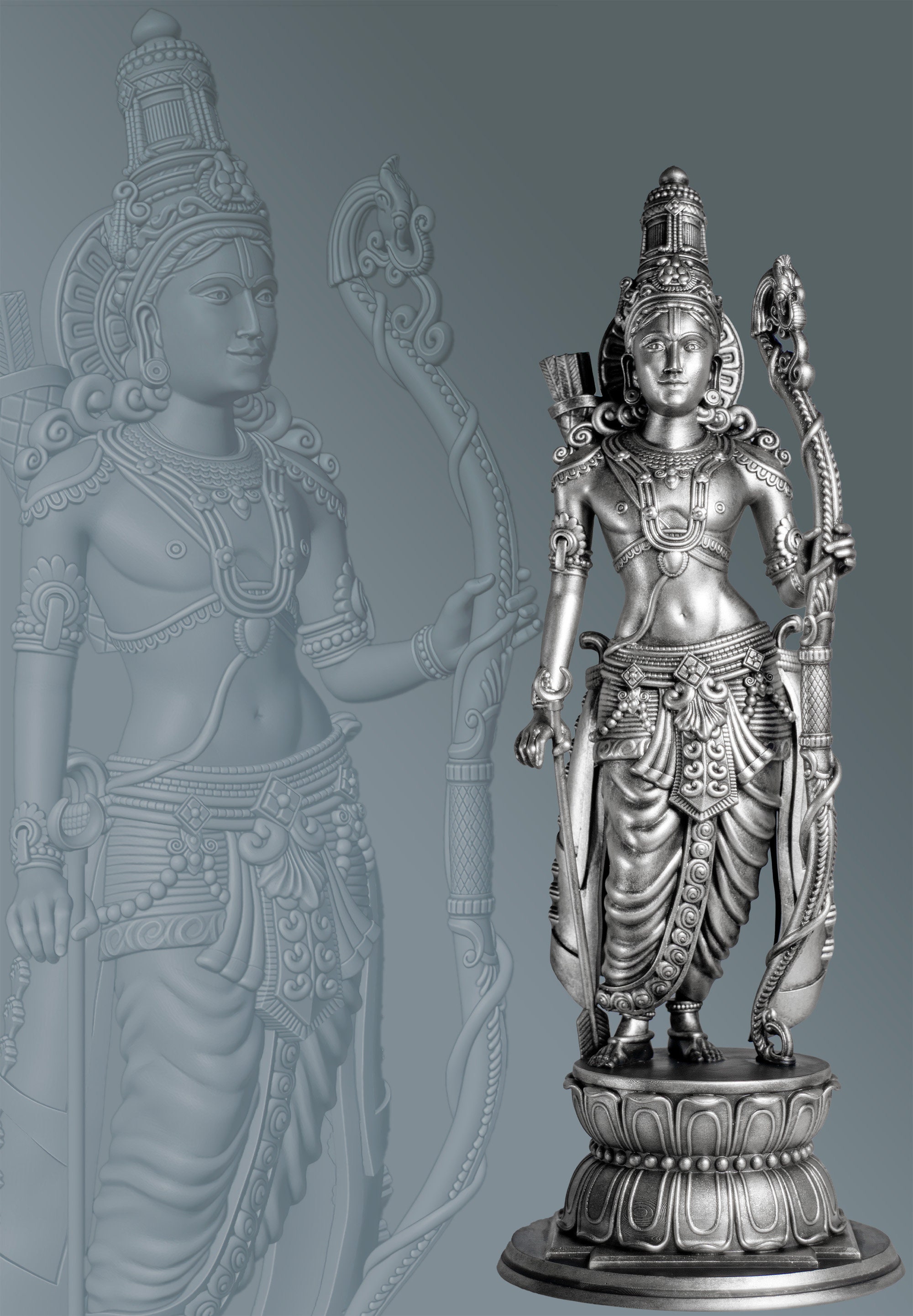 Statue of Lord Ram, A.k.a. Rama, Raman, Ramar, Ramachandra, the Seventh ...