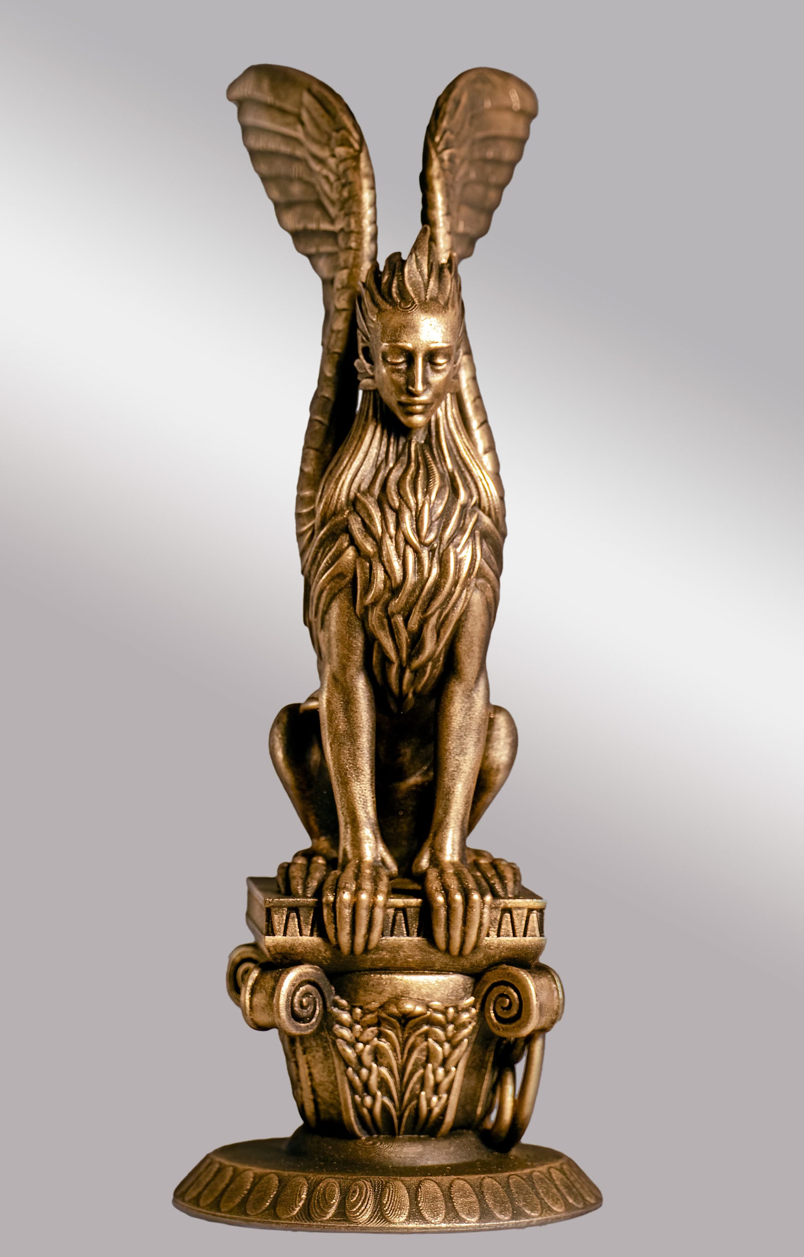 Statue of Ancient Greek Sphinx - Guardian of Knowledge Forbidden to ...