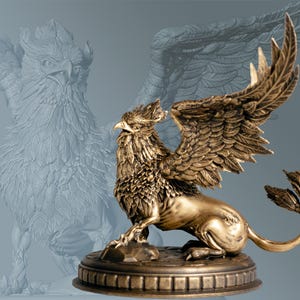 Griffin (griffon, Gryphon) Statue, Mythical Creature in Egypt, India ...