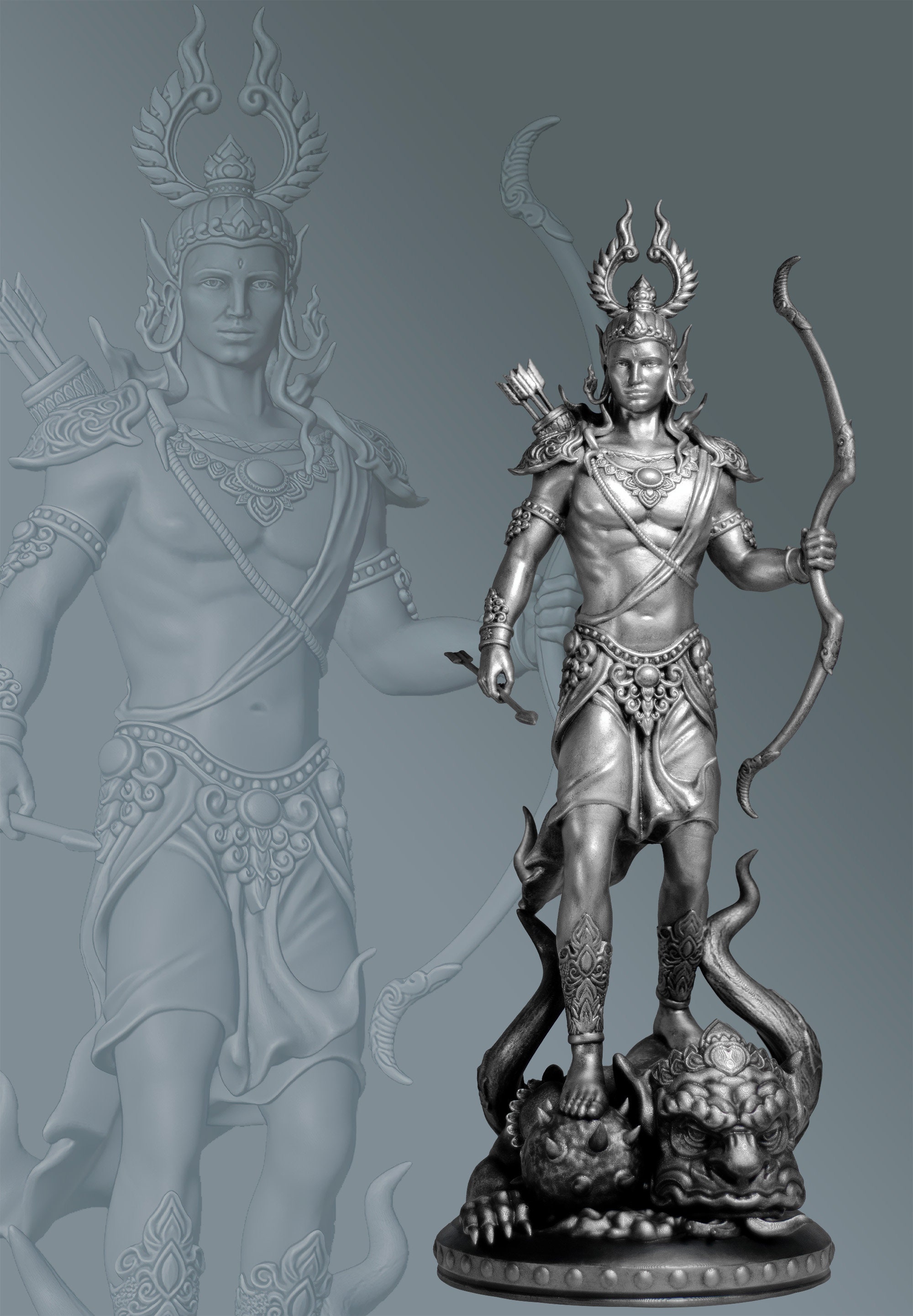 Statue of Lord Ram the Demon Slayer, A.k.a. Rama, Ramar, Raman ...