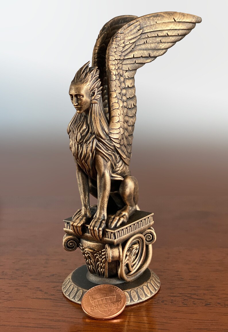 Statue of Ancient Greek Sphinx Guardian of Knowledge - Etsy
