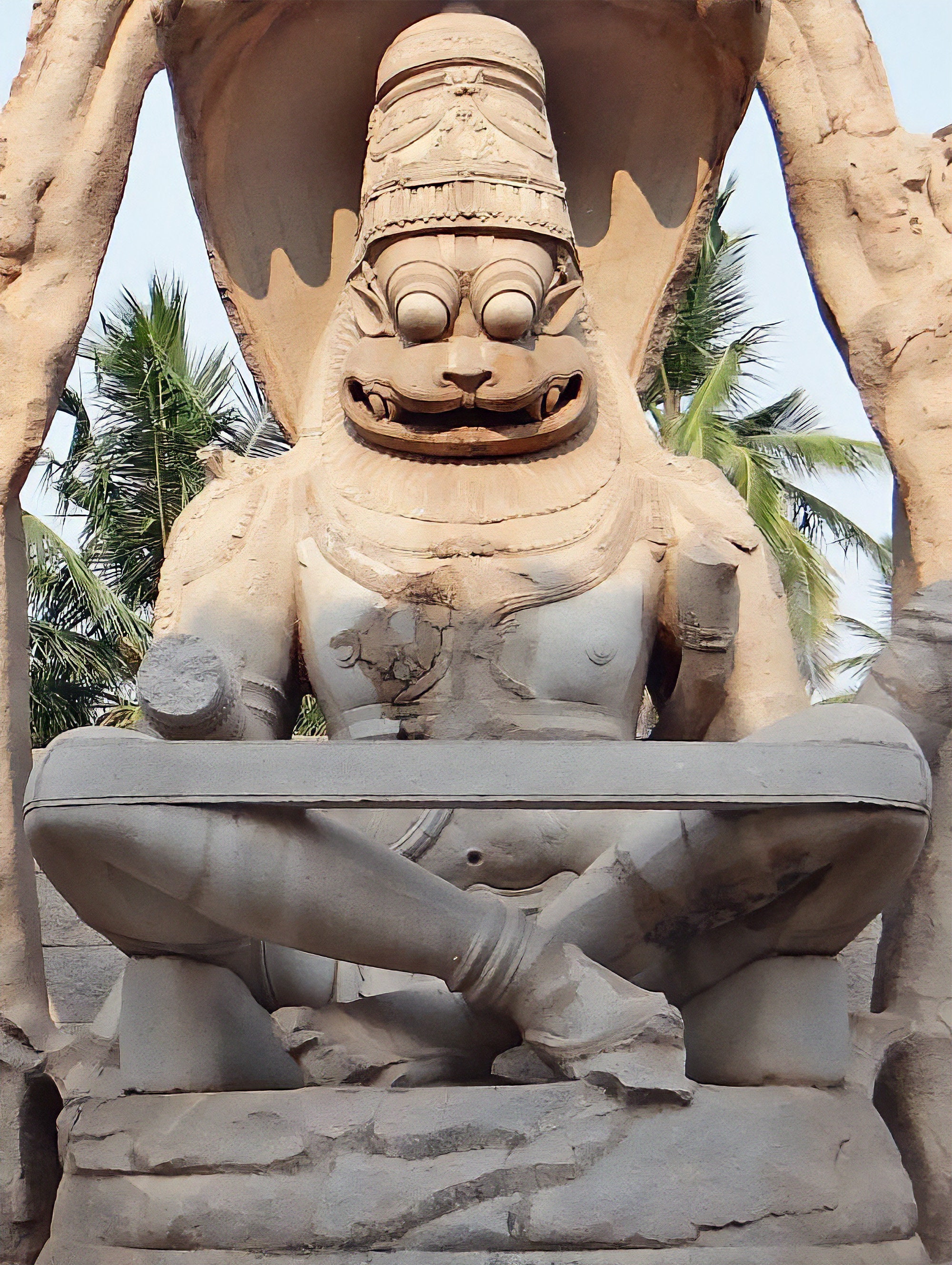 Statue of Lord Ugra Narasimha, A.k.a. Yoga Narasimha and Lakshmi Narasimha, the Fourth ...