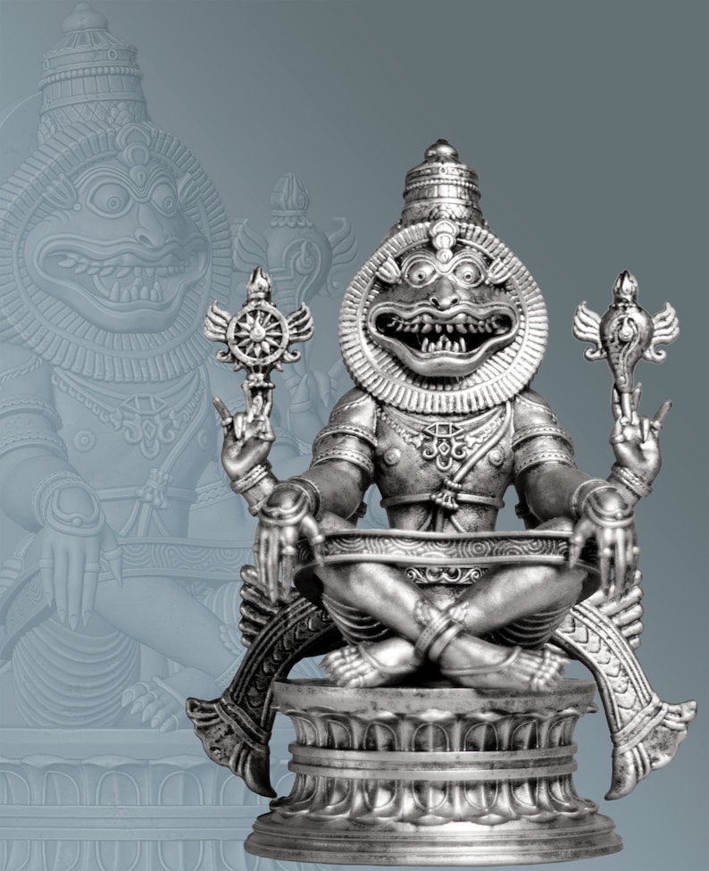 Statue of Lord Ugra Narasimha A.k.a. Yoga Narasimha and - Etsy