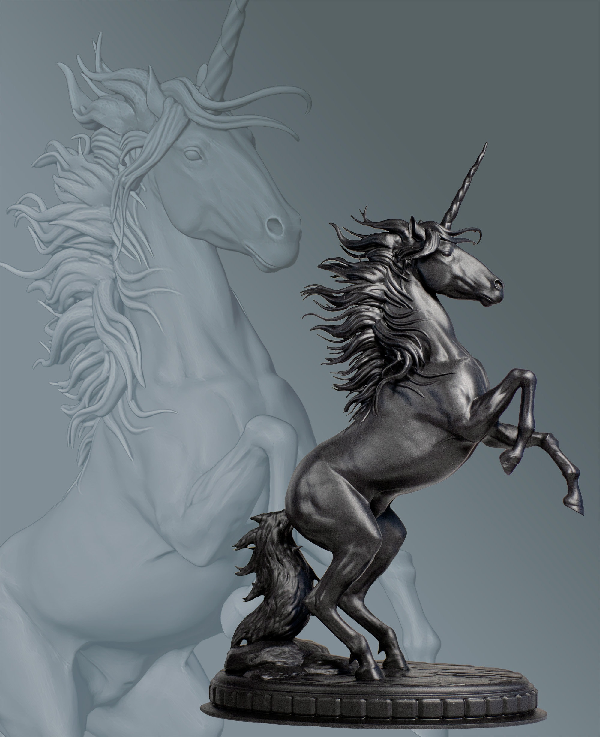 Statue of Unicorn, A.k.a. Monoceros - Mythical Beast Well Known in Many ...