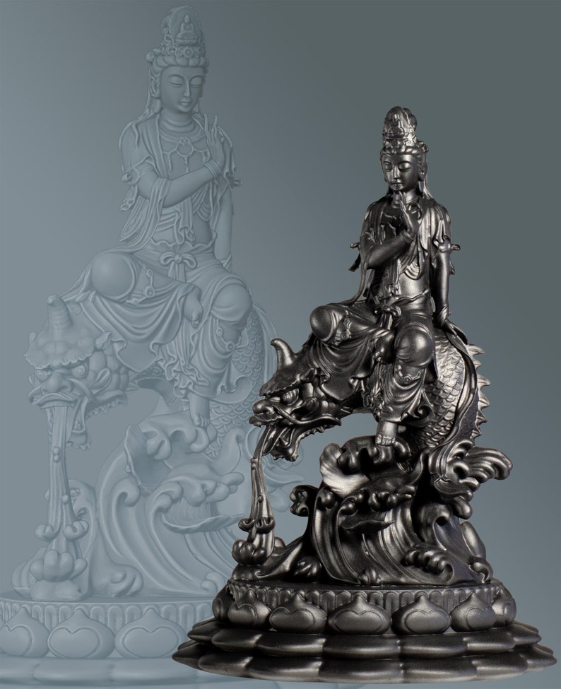 Statue of Goddess of Mercy Kannon (a.k.a. Bodhisattva of Compassion ...