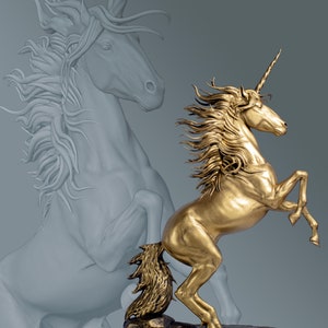 Unicorn (monoceros) Statue, Mythical Beast in Ancient Europe, India ...