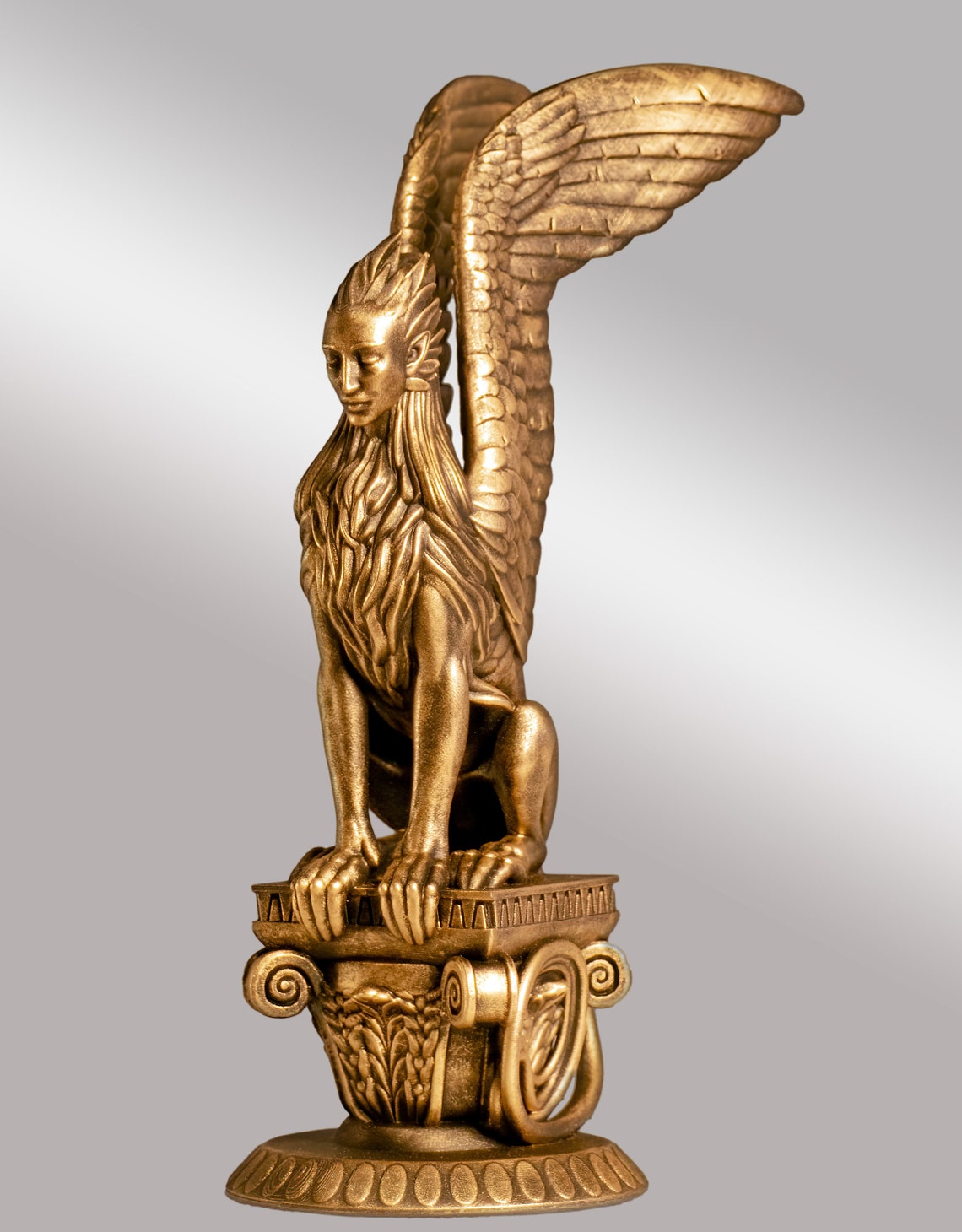 Statue of Ancient Greek Sphinx Guardian of Knowledge - Etsy