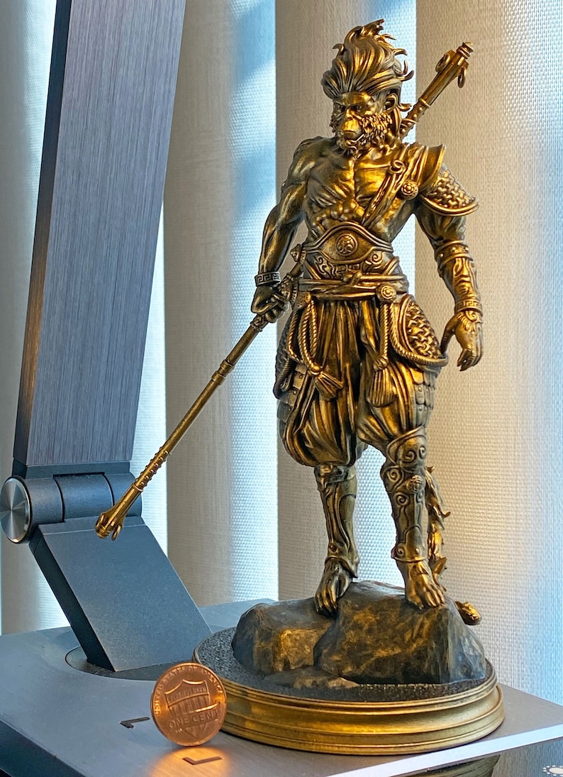 Sun Wukong Monkey King Statue, Feng Shui Buddhist Deity (handmade Uv ...