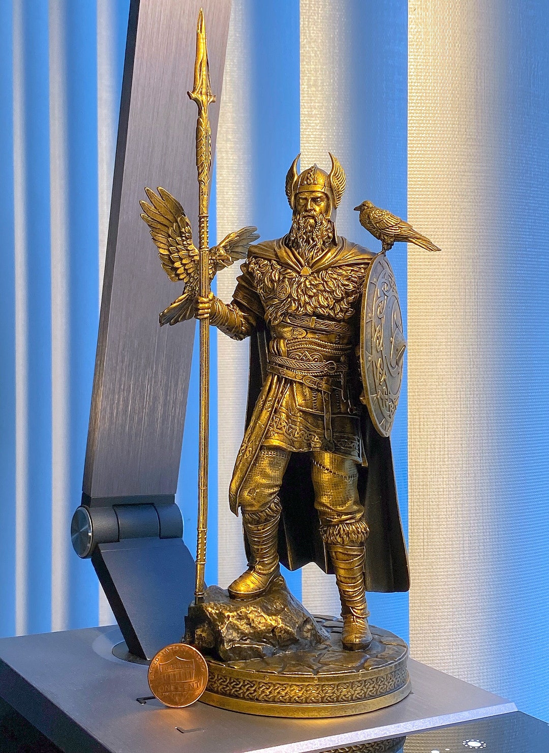 Statue of Odin, the Allfather God in Norse Mythology. the Warrior God ...