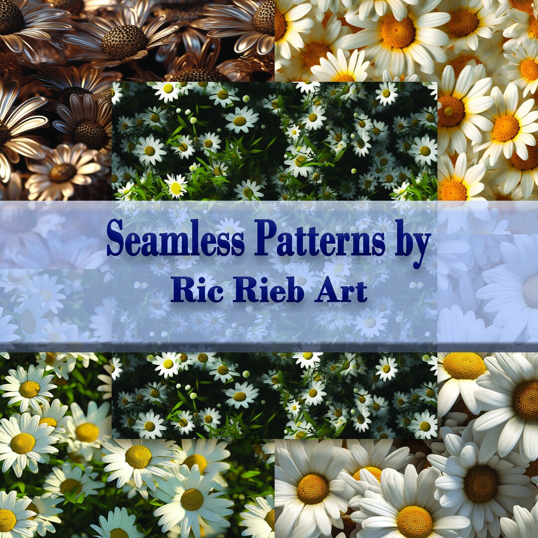 Daisies Seamless Pattern Digital Paper Download - Etsy