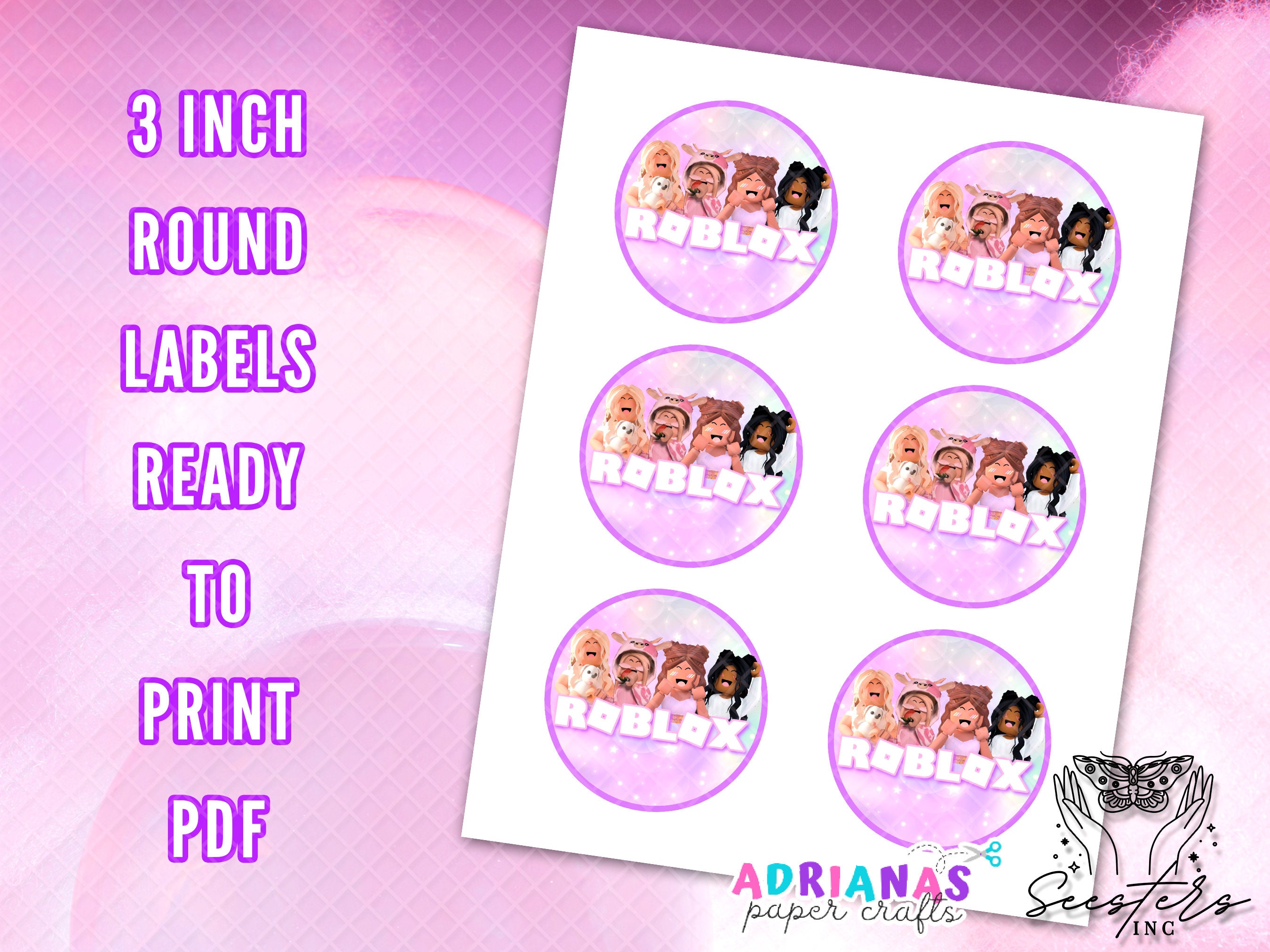 Roblox Girls Digital Round Image - Use for Cupcake Toppers, Stickers, Etc. - INSTANT DOWNLOAD - Etsy