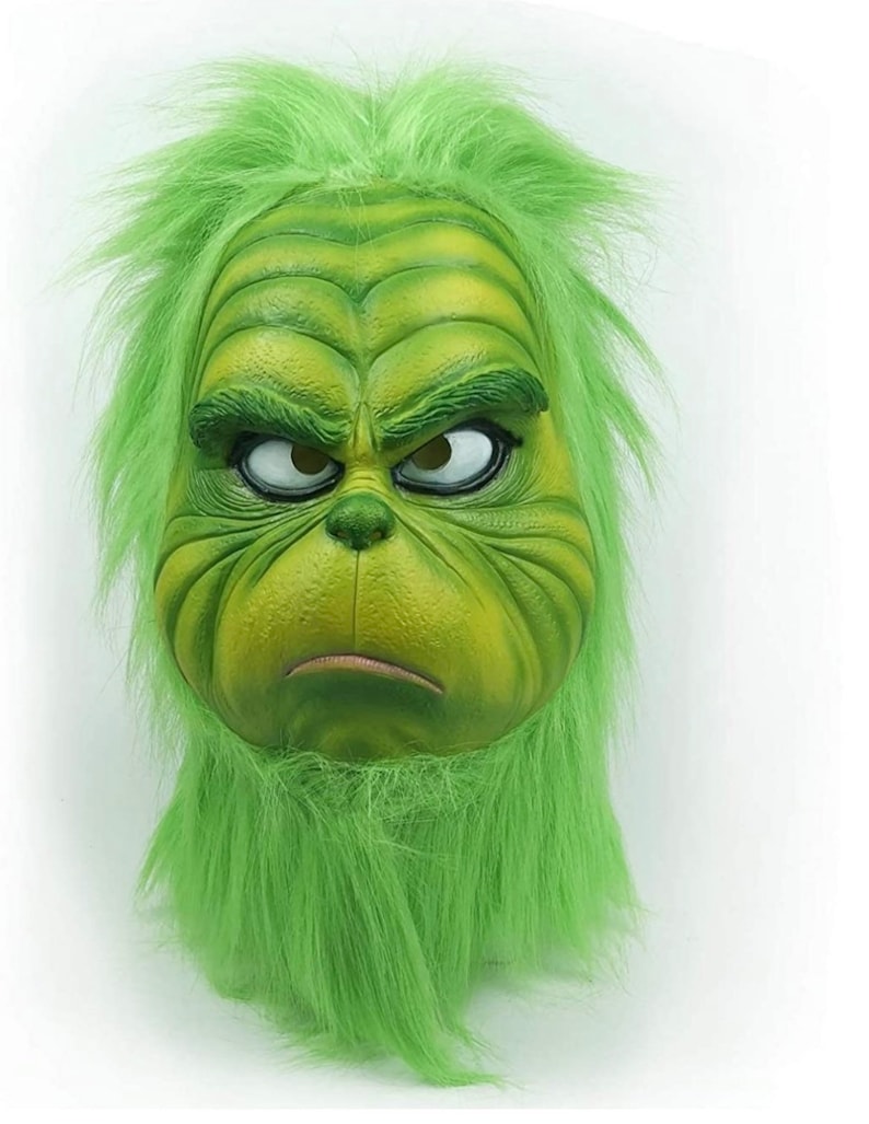 Christmas Grinch Mask Tiktok Grinch Tik Tok Humorous Etsy Uk