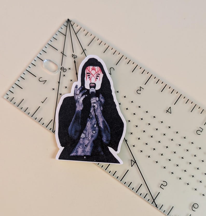 Masked Singer Sticker Gift for Metalhead Hand-drawn Vinyl Sticker - Etsy