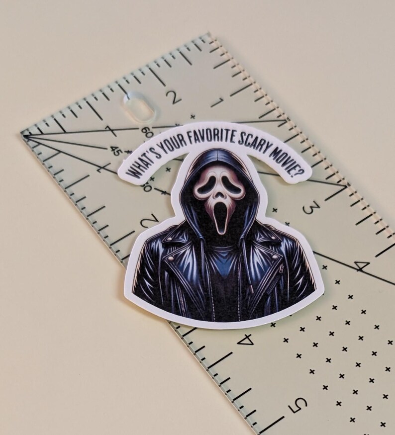 Ghostface Favorite Scary Movie Sticker Horror Movie Icon Decal Halloween Gifts Vinyl Sticker - Etsy