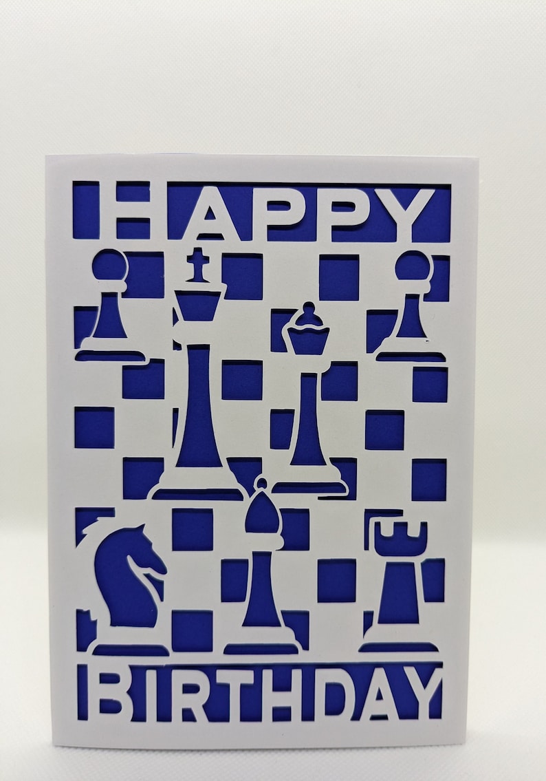 Chess Birthday Card, Chess Happy Birthday Card for Son, Chess Birthday ...