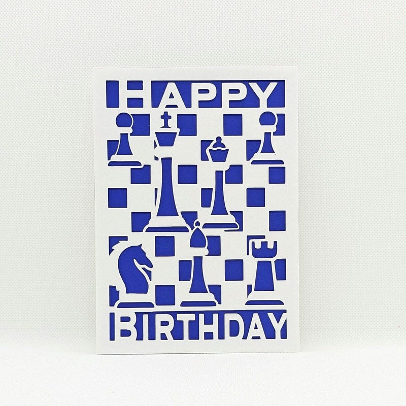 Chess Birthday Card - Etsy