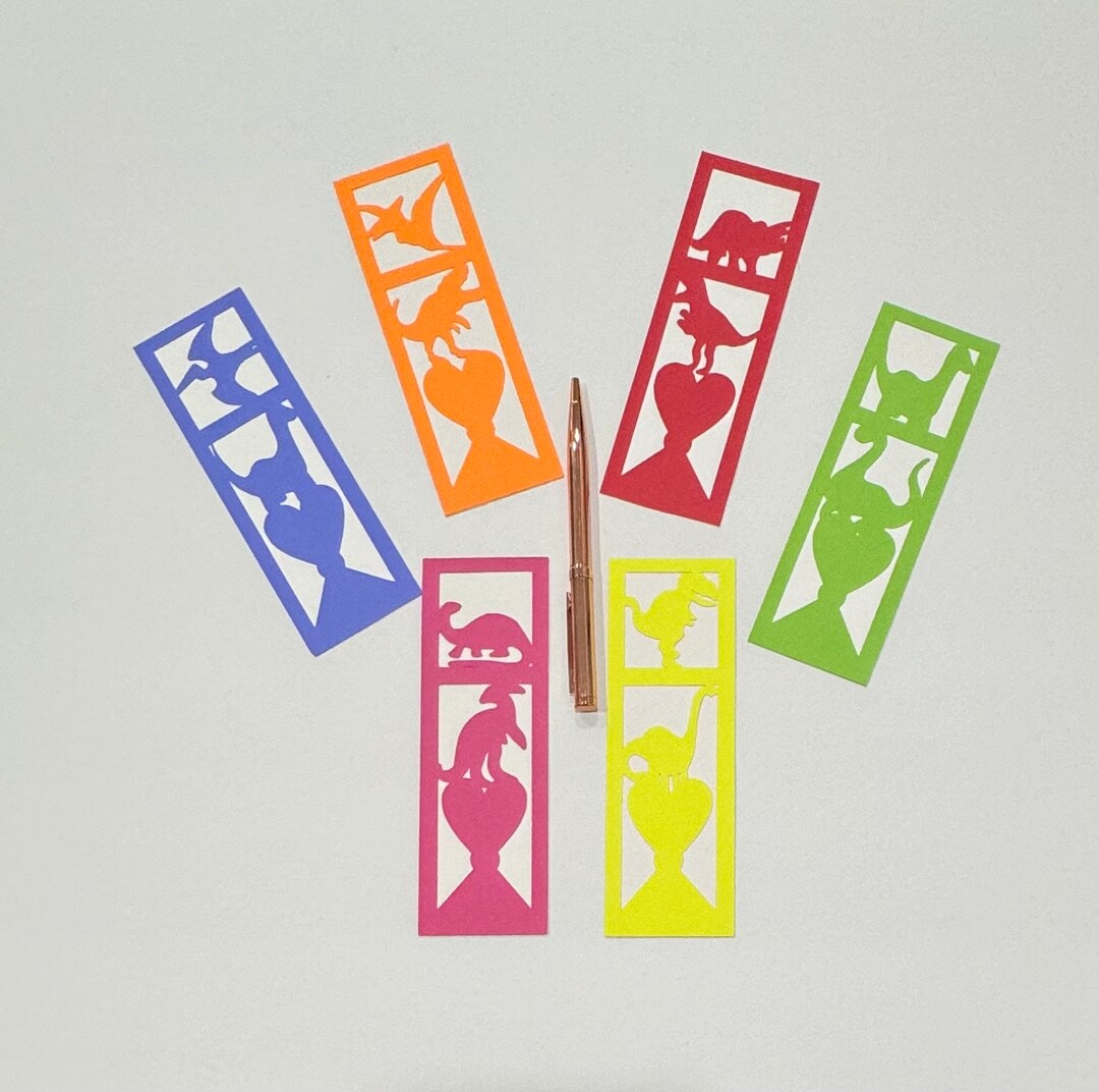 Dinosaur Bookmarks, Kids Dinosaur Bookmark, Dinosaur Party Favors, Kid ...