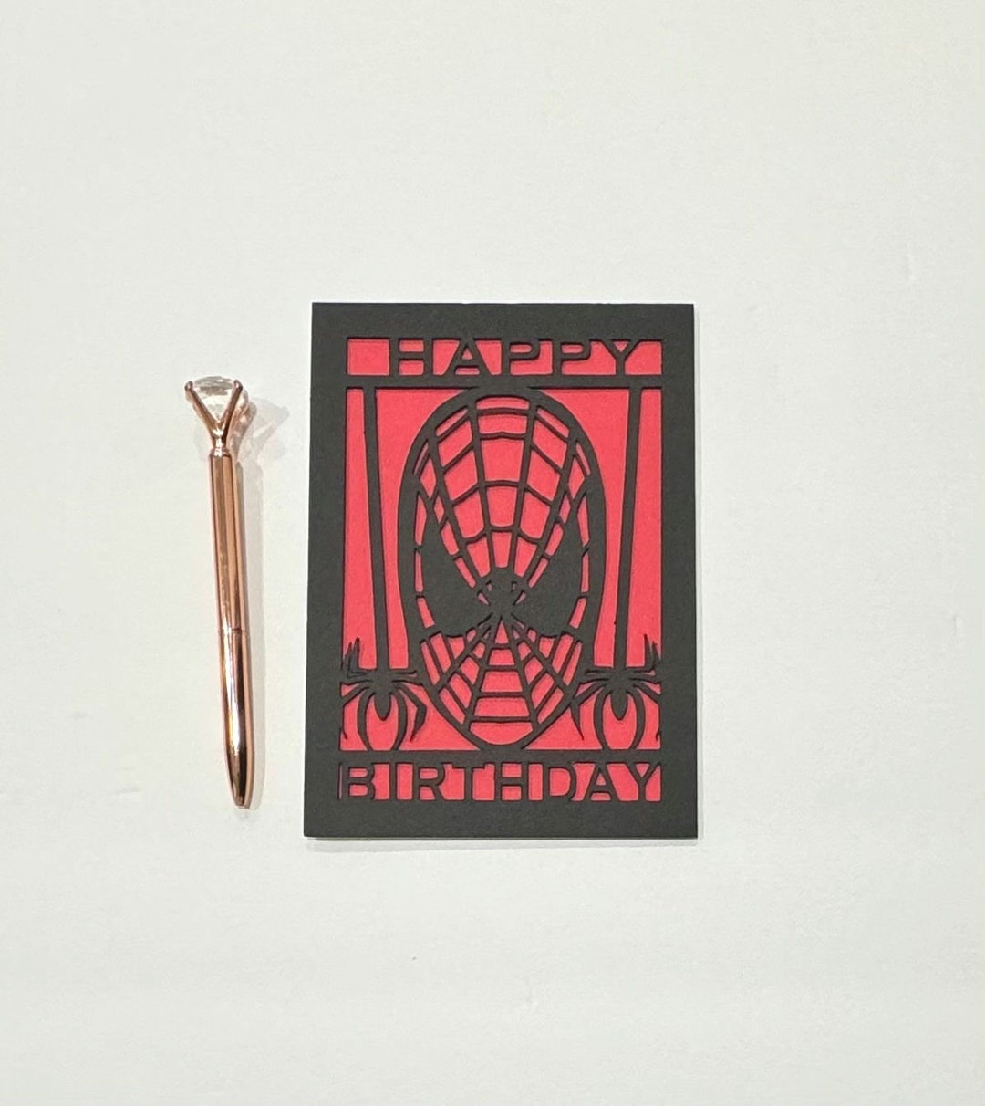 Spider Man Birthday Card for Grandson, Handmade Card, Spiderman Card ...