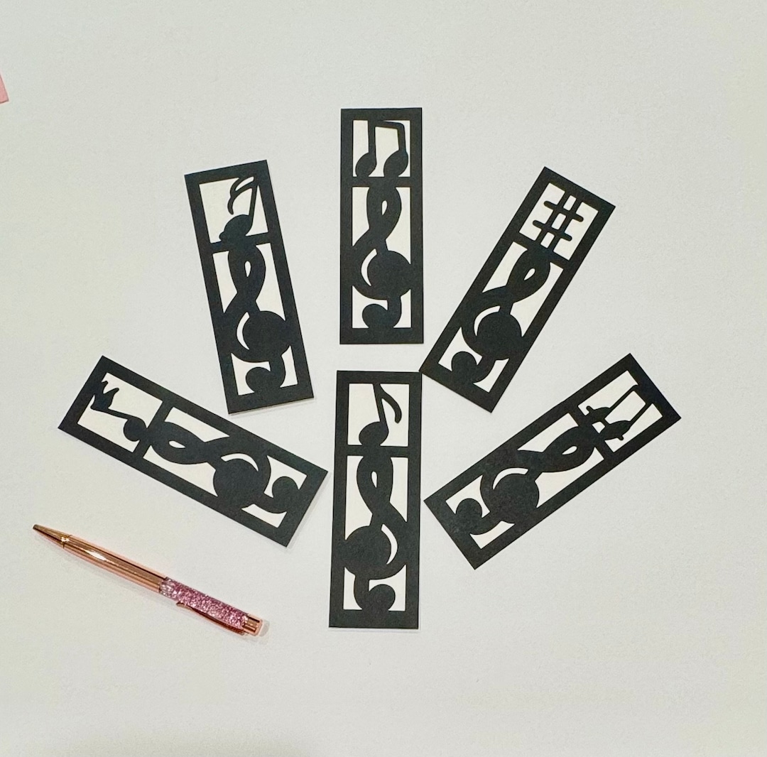Music Bookmark Set, Handmade Bookmarks, Musical Notes Bookmark, Music ...