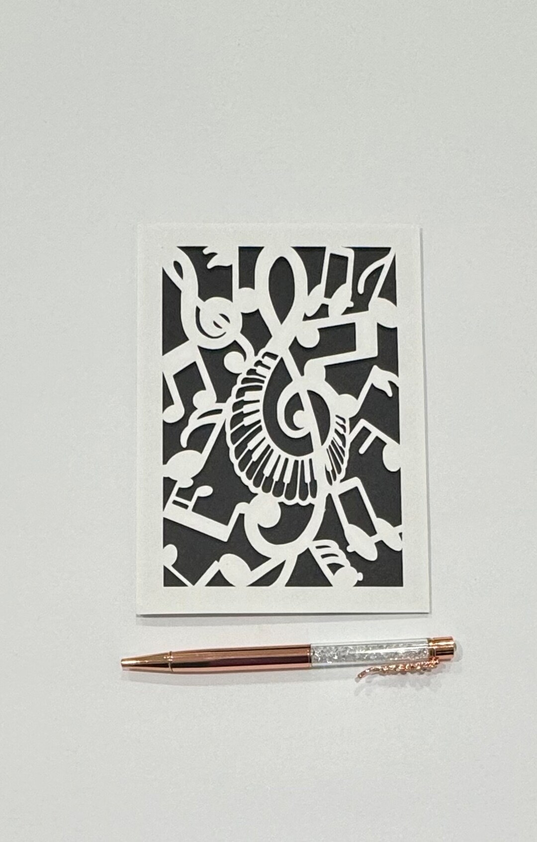 Musical Notes Greeting Card, Music Theme Wellness Card, Musical Theme ...