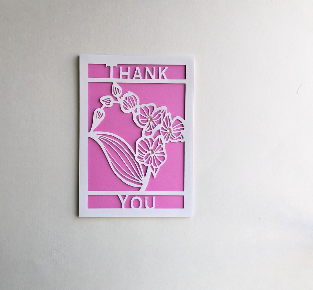 Thank You Card, Floral Thanks a Lot Card, Birthday Thank You Card ...