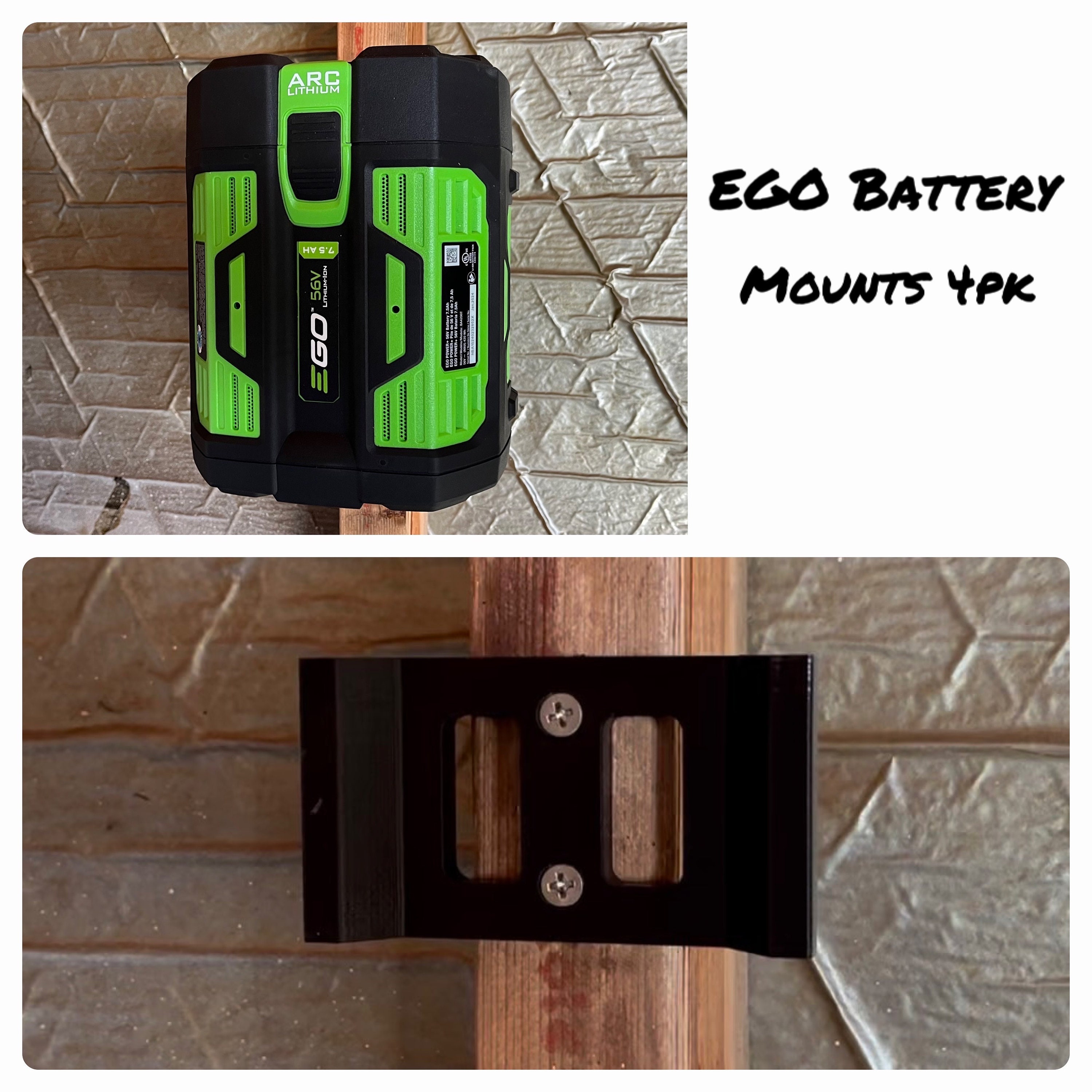 Battery Mounts for EGO 56V 4 Pack Wall or Under Shelf Mount - Etsy