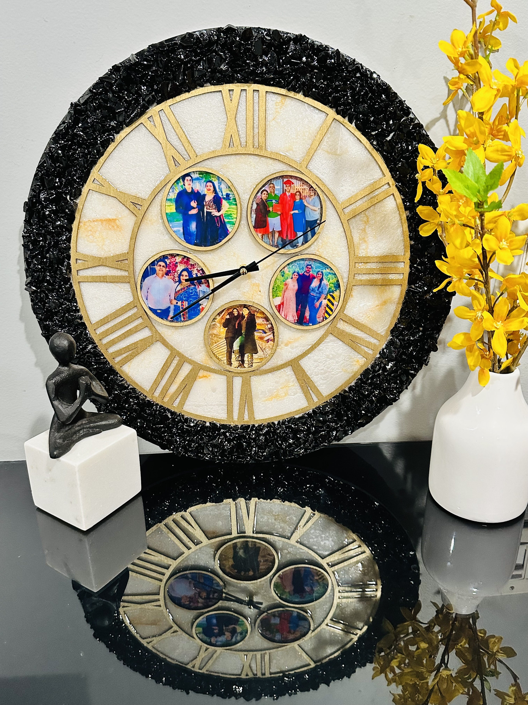 Custom Resin Photo Clock, Personalized Anniversary Gift - Etsy